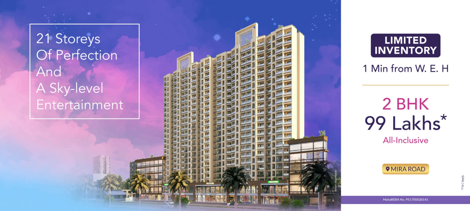 Wisteria Square at Mira road flats for sale by Origin Corp Mumbai